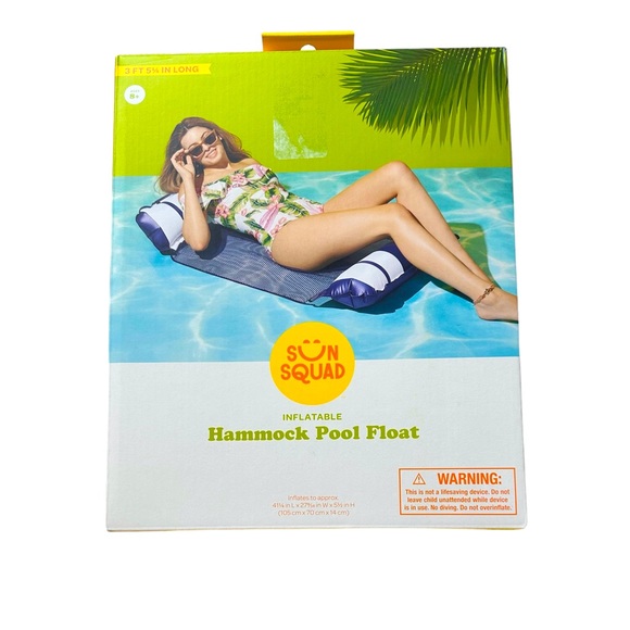 Sun Squad | Other | Set Of 2 Sun Squad Inflatable Hammock Pool Float 4 X 27 X 5 | Poshmark